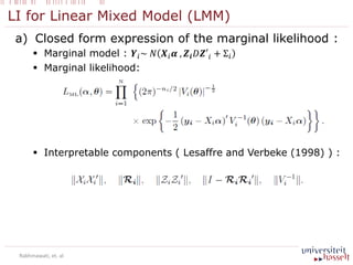 Local Influence Diagnostics for Generalized Linear Mixed Models with Overdispersion | PPT