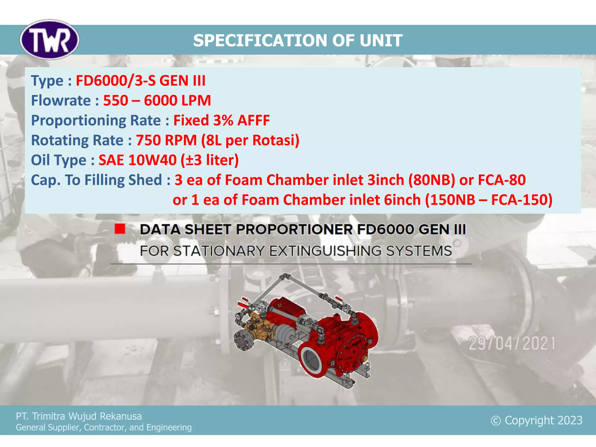 TWR Presentation for Foam Proportioner.pptx