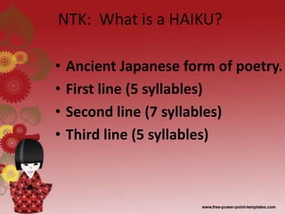 Introduction to Haiku | PPTX