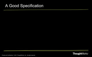 Specifications for Enterprise Testing