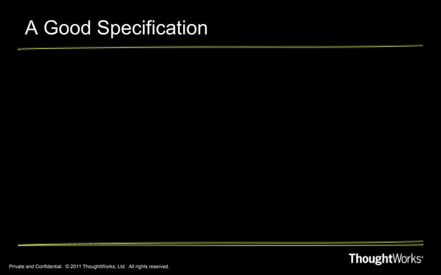 Specifications for Enterprise Testing