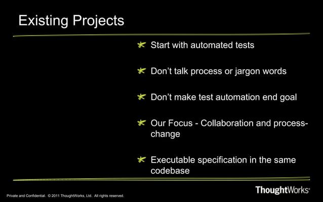 Specifications for Enterprise Testing