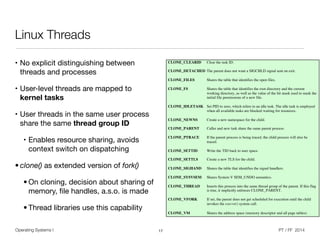 Operating Systems 1 (7/12) - Threads | PDF