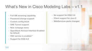 Simulating Networks Using Cisco Modeling Labs (TechWiseTV Workshop) | PPTX