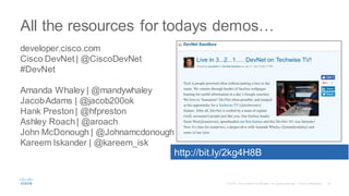 TechWiseTV Workshop: Cisco Developer Program | PPT