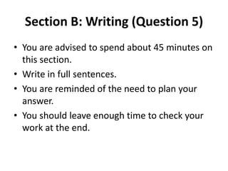 Twwl to improve the quality of our creative writing for language paper ...