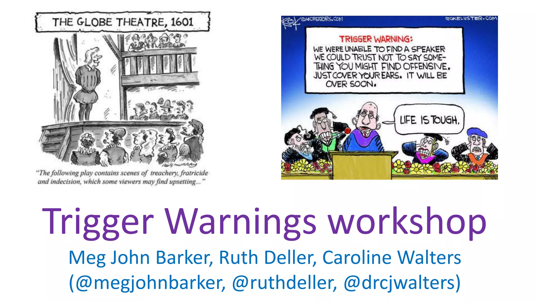 Trigger warnings workshop | PPTX