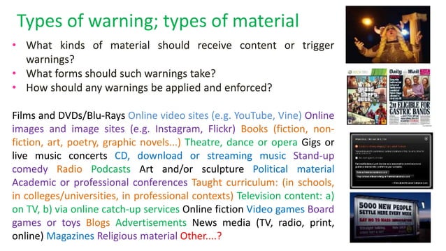 Trigger warnings workshop | PPTX