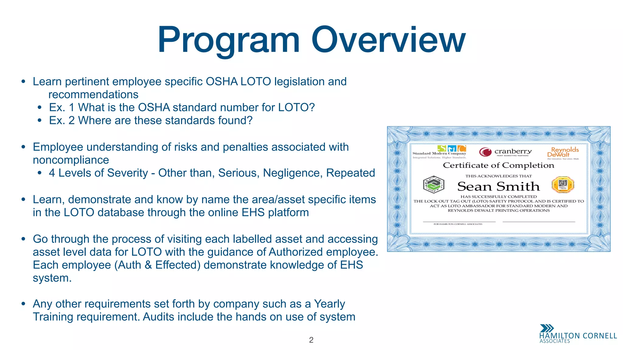 Safety, OSHA, LOTO, Reliability Program | PPT