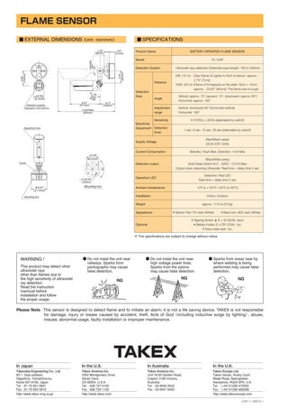 Takex TX-124R Data Sheet | PDF