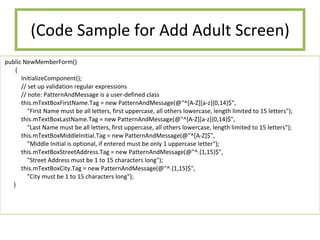 .NET Code Examples | PPT