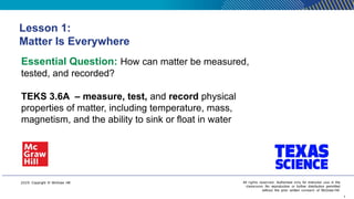 Matter and how it is measured. The importance of matter | PPTX