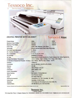 Digital Textile Printer brochure | PDF
