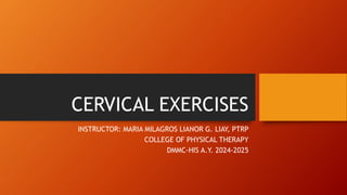 Thera Ex 3 - Lab 1 (Cervical Exercises). | PDF