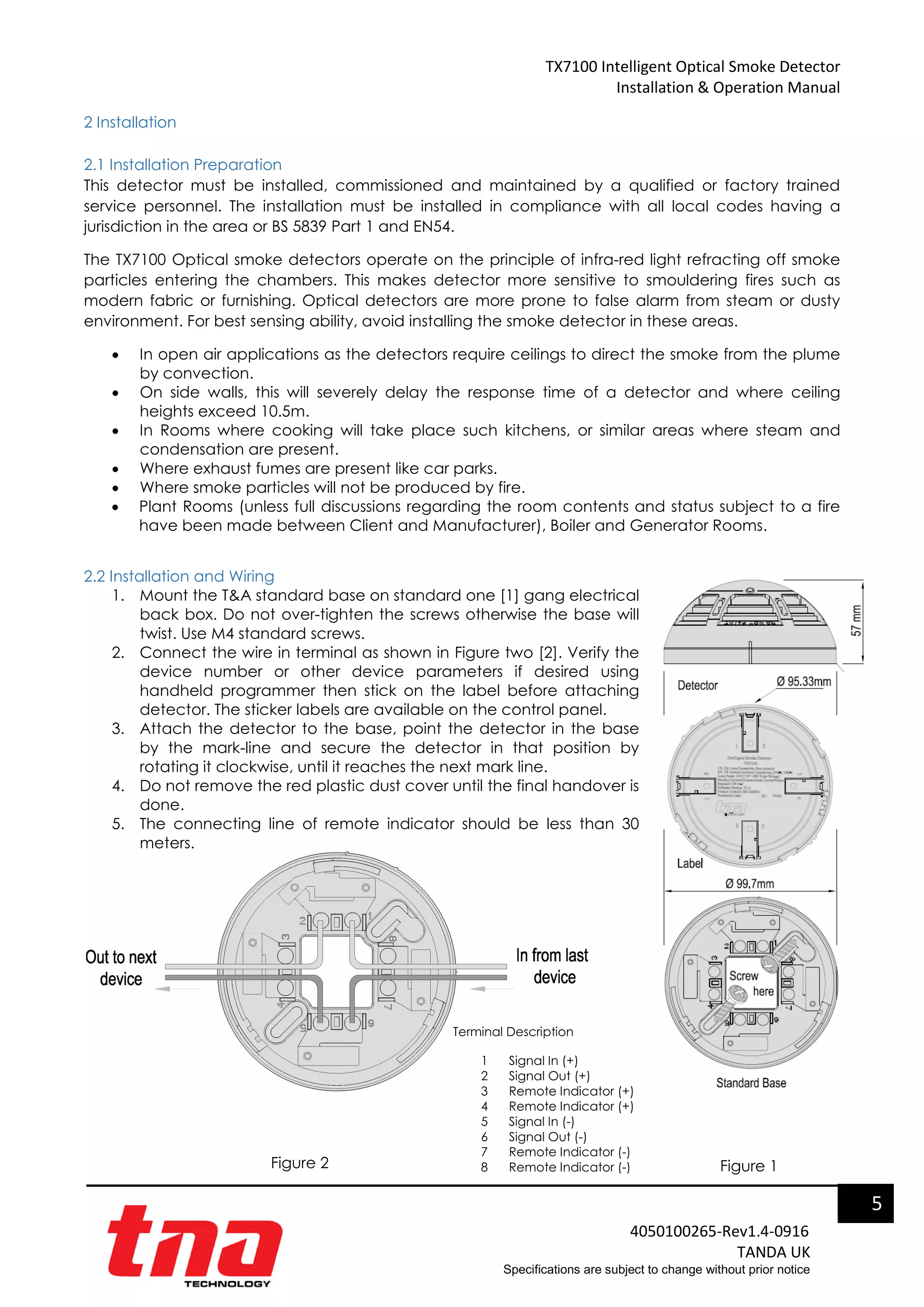 Tx7100 smoke detector | PDF