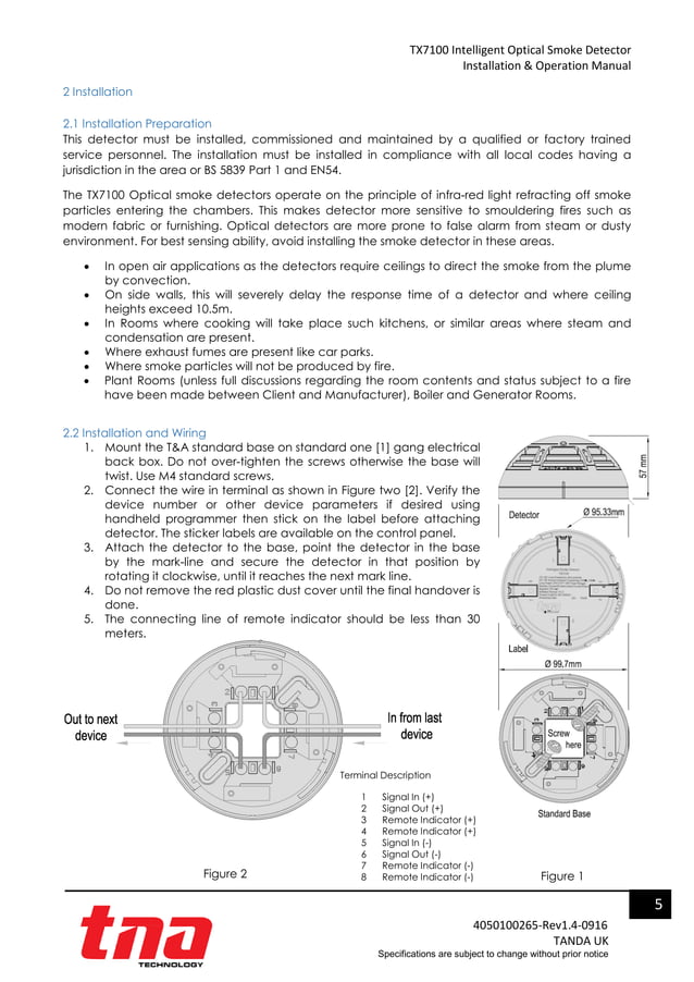 Tx7100 smoke detector | PDF