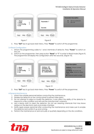 Tx7100 smoke detector | PDF