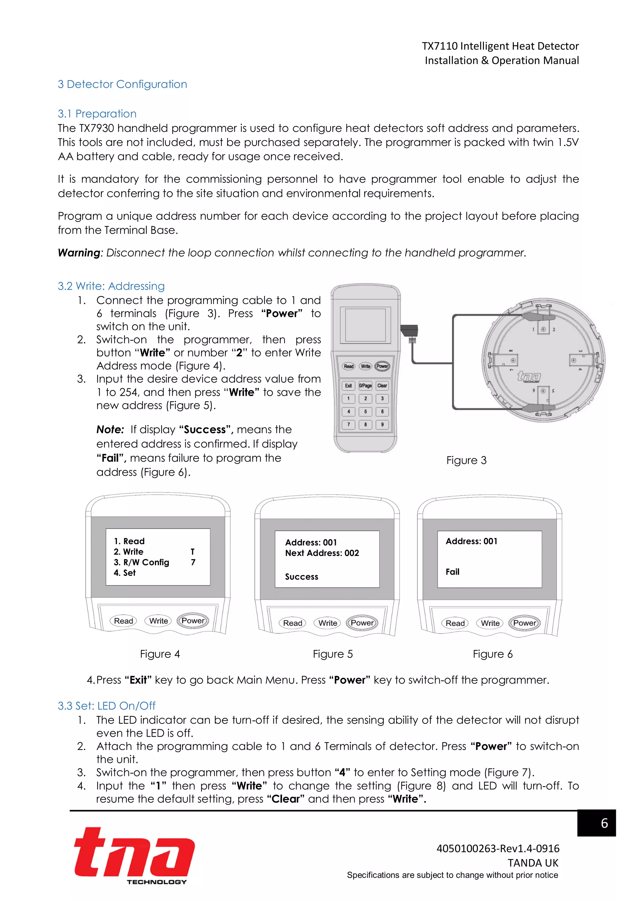 Tx7110 heat detector | PDF