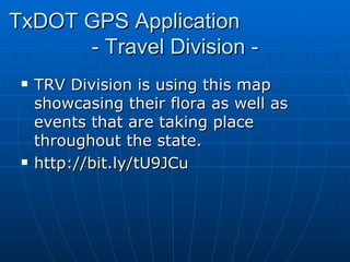 Tx dot gps applications fuegner | PPT