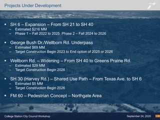 TxDOT Projects in College Station | PPT