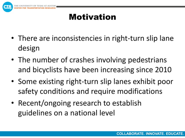 Guidelines for Applying Right-Turn Slip Lanes | PPT