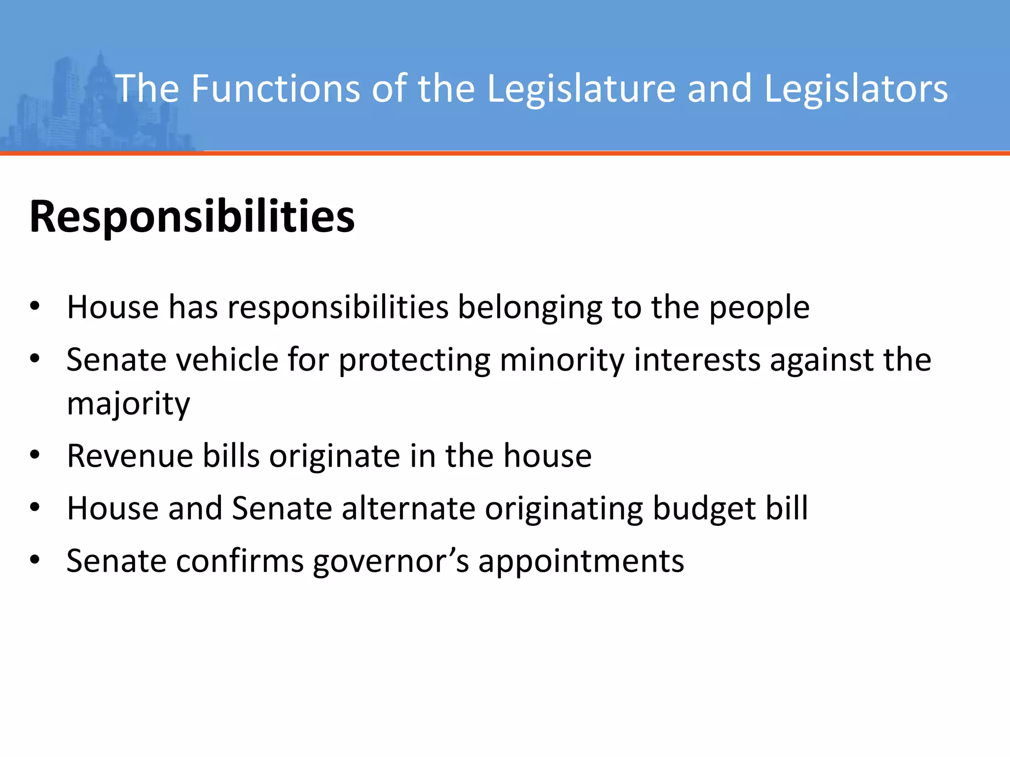 Texas Government Ch 7 - The Texas Legislature | PPTX