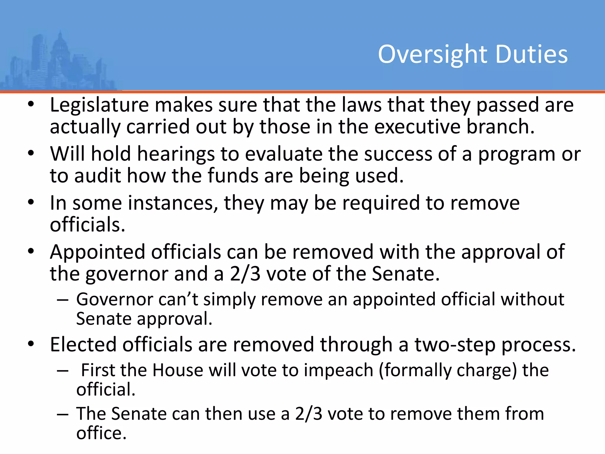 Texas Government Ch 7 - The Texas Legislature | PPTX