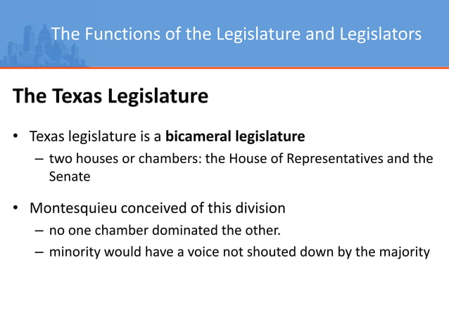 Texas Government Ch 7 - The Texas Legislature | PPTX | College ...