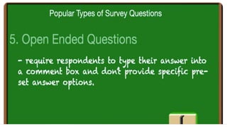 TYPES-OF-SURVEY-QUESTIONNAIRES.pdf Ang this | PPT