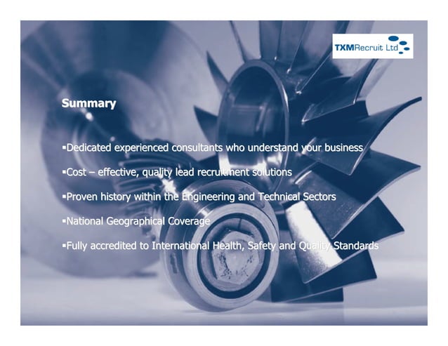 Txm Engineering Technical Presentation | PPT