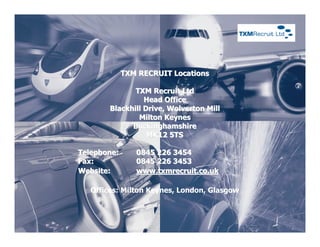 Txm Engineering Technical Presentation | PPT