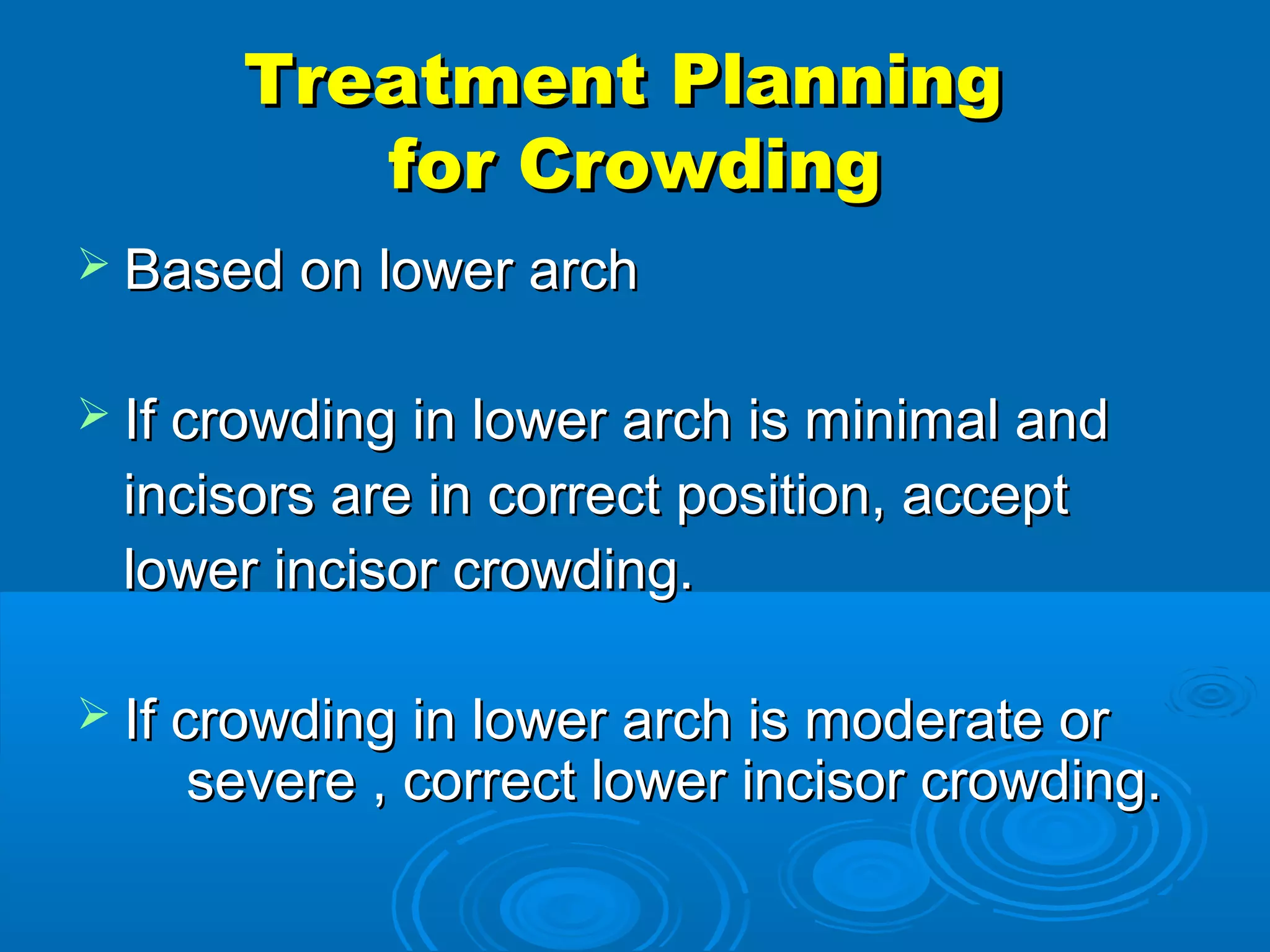 Treatment of crowding in permanent dentition | PPT