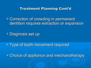 Treatment of crowding in permanent dentition | PPT