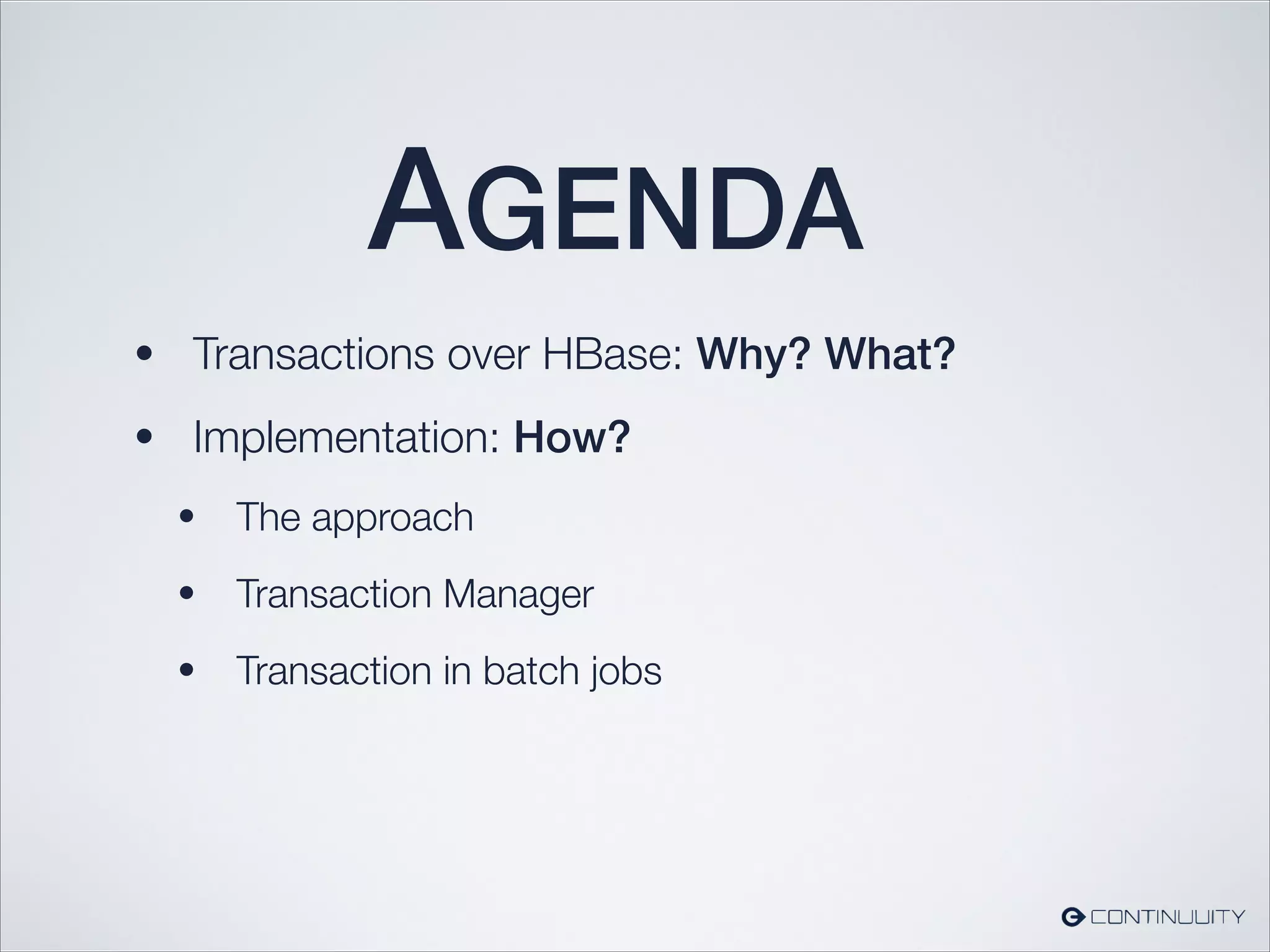 Transactions Over Apache HBase | PPT
