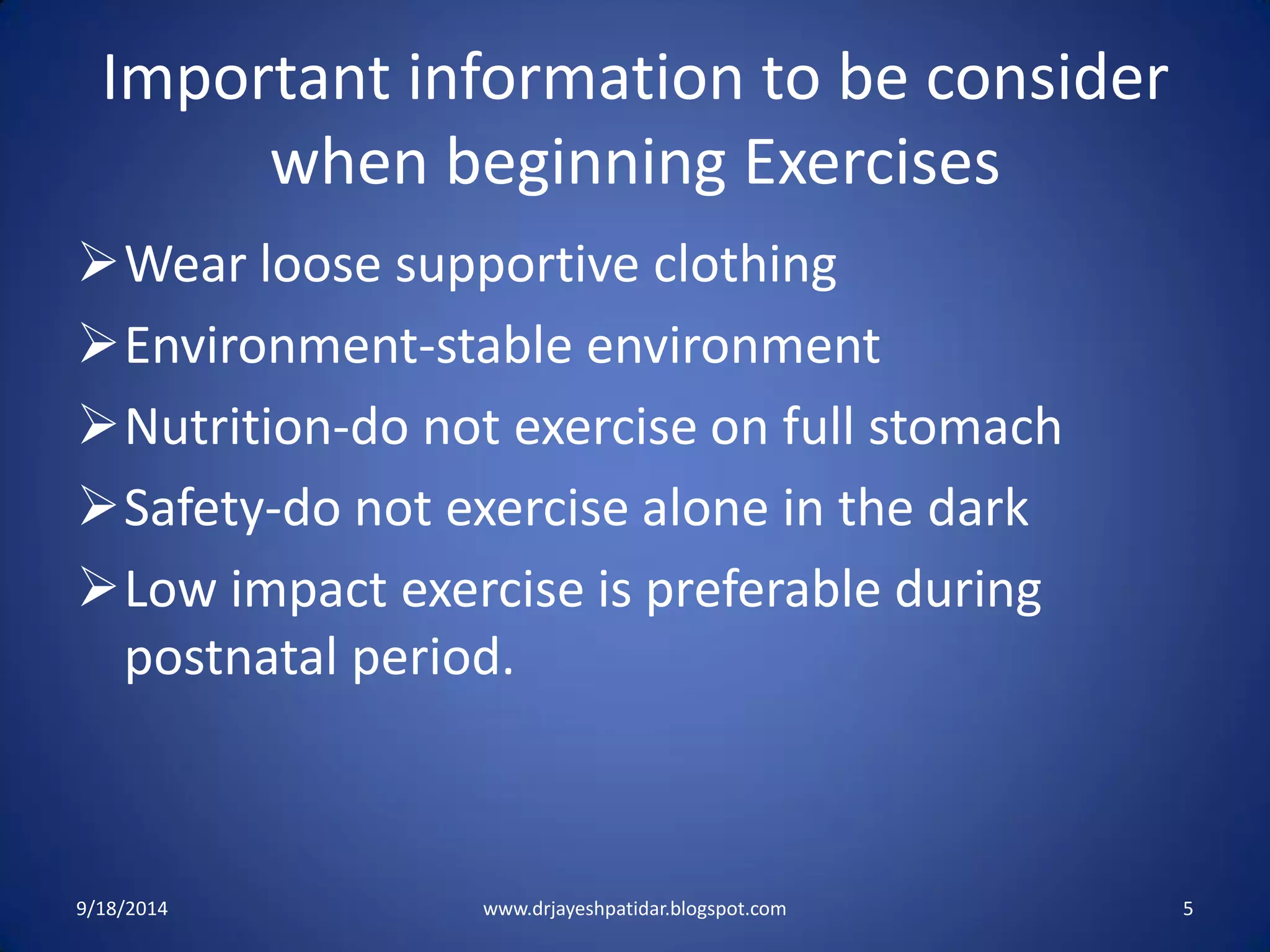 Post natal exercises | PDF