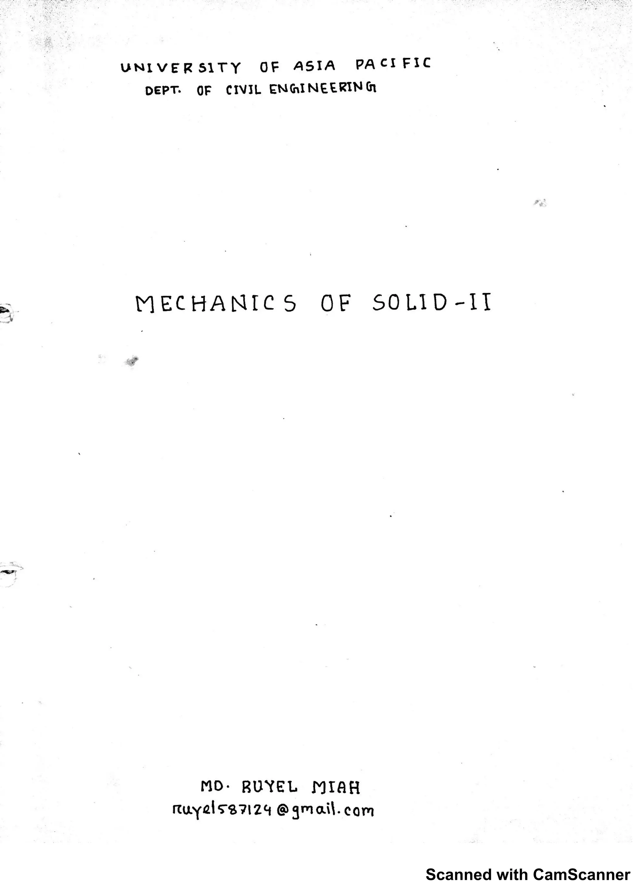mechanics of solids 2 | PDF
