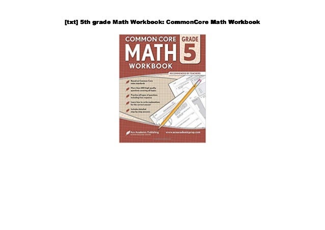 [PDF] 5th grade Math Workbook: CommonCore Math Workbook