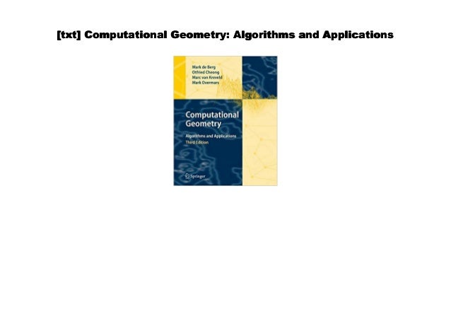 Txt Computational Geometry Algorithms And Applications 2850