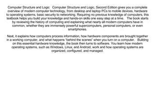 [#PDF~] Computer Structure and Logic (2nd Edition) | PDF
