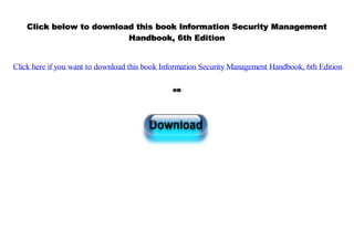 [PDF] Information Security Management Handbook, 6th Edition | PDF