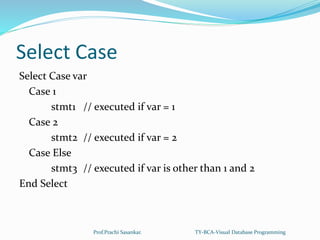 Ty bca-sem-v-introduction to vb.net-i-uploaded | PPTX