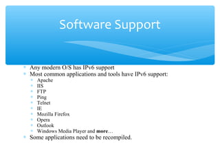 IPv6 next generation protocol | PPT