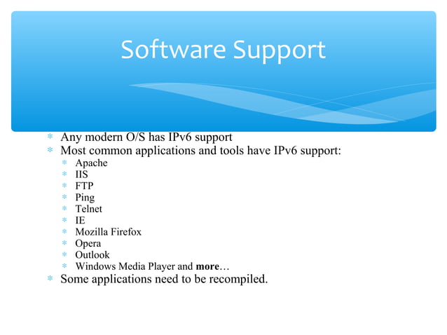 IPv6 next generation protocol | PPT | Computer Networking | Computing