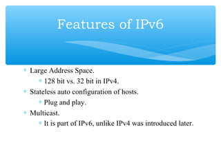 IPv6 next generation protocol | PPT