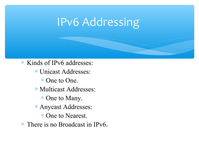 Ipv6 Next Generation Protocol Ppt