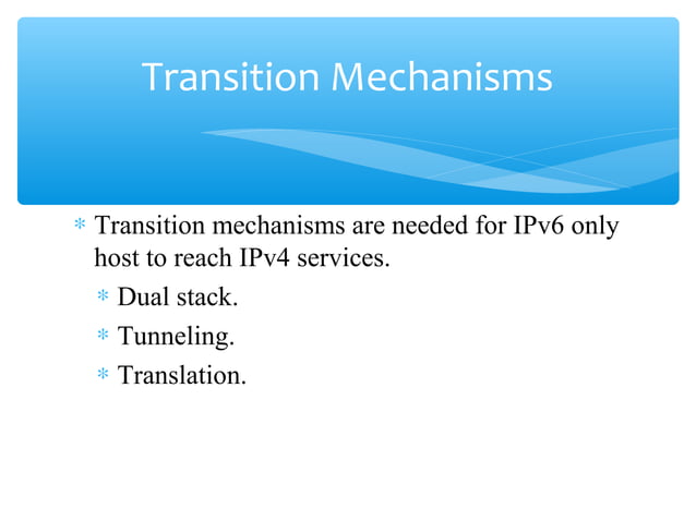 Ipv6 Next Generation Protocol Ppt Computer Networking Computing
