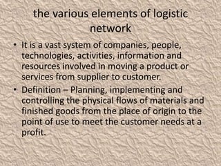 Logistics and supply chain management | PPT