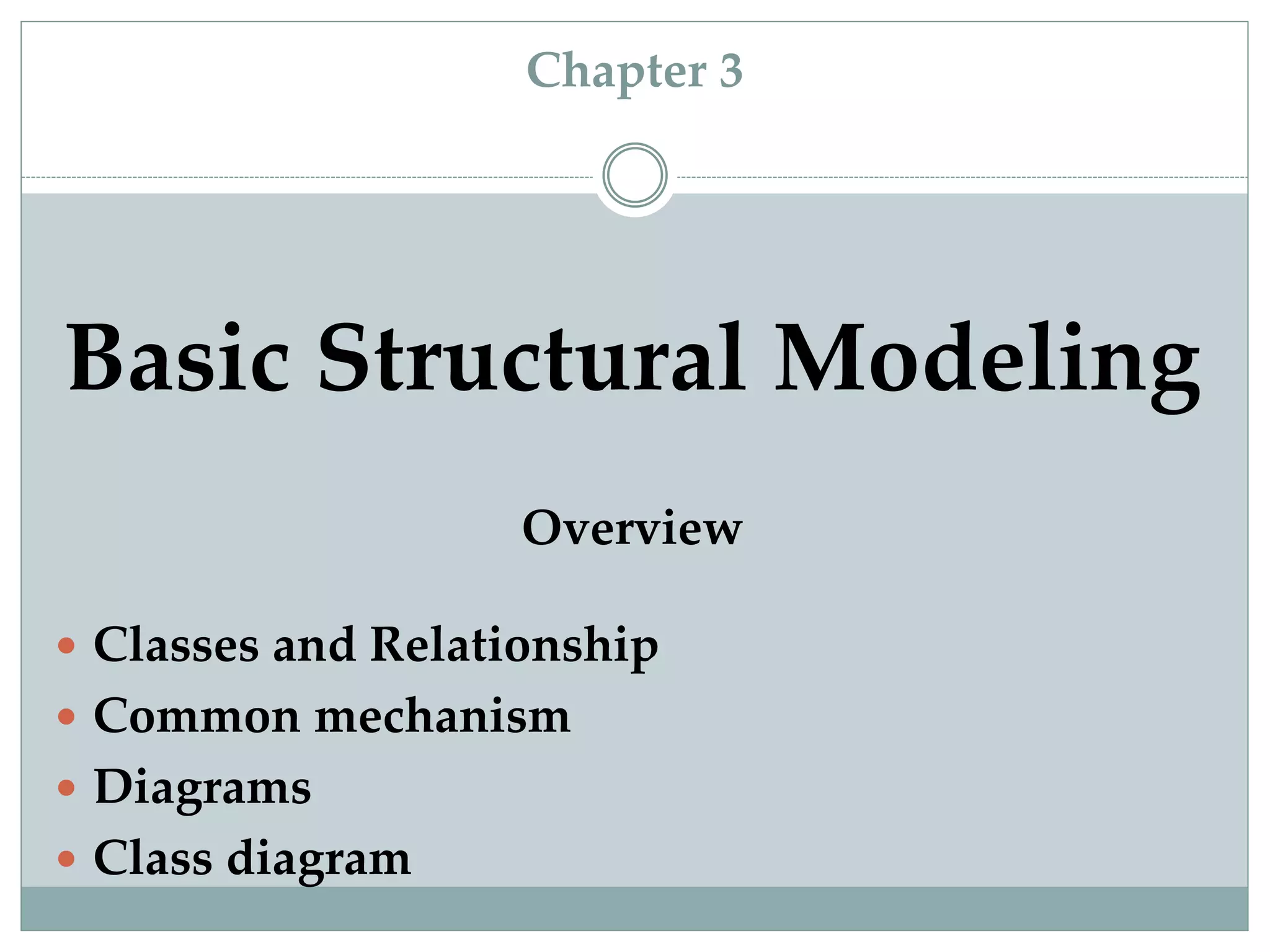 Basic Structural Modeling | PPTX