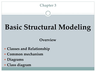 Basic Structural Modeling | PPTX