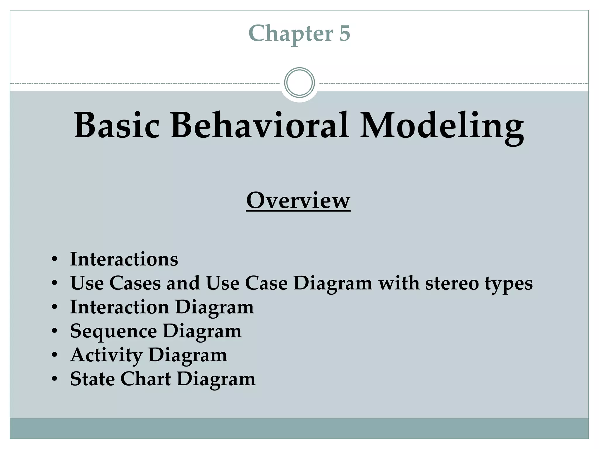 Basic Behavioral Modeling | PPTX